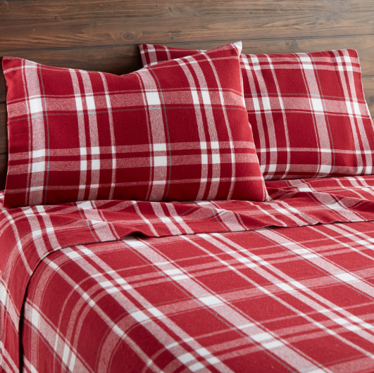 Plaid Organic Flannel Sheet Set | Whisper Organics